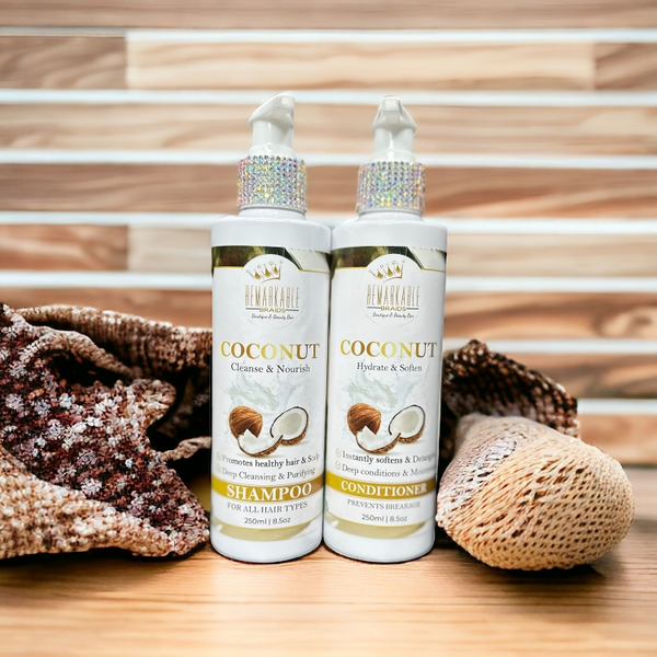 COCONUT Shampoo and Conditioner Bundles – Remarkable Braids Boutique ...